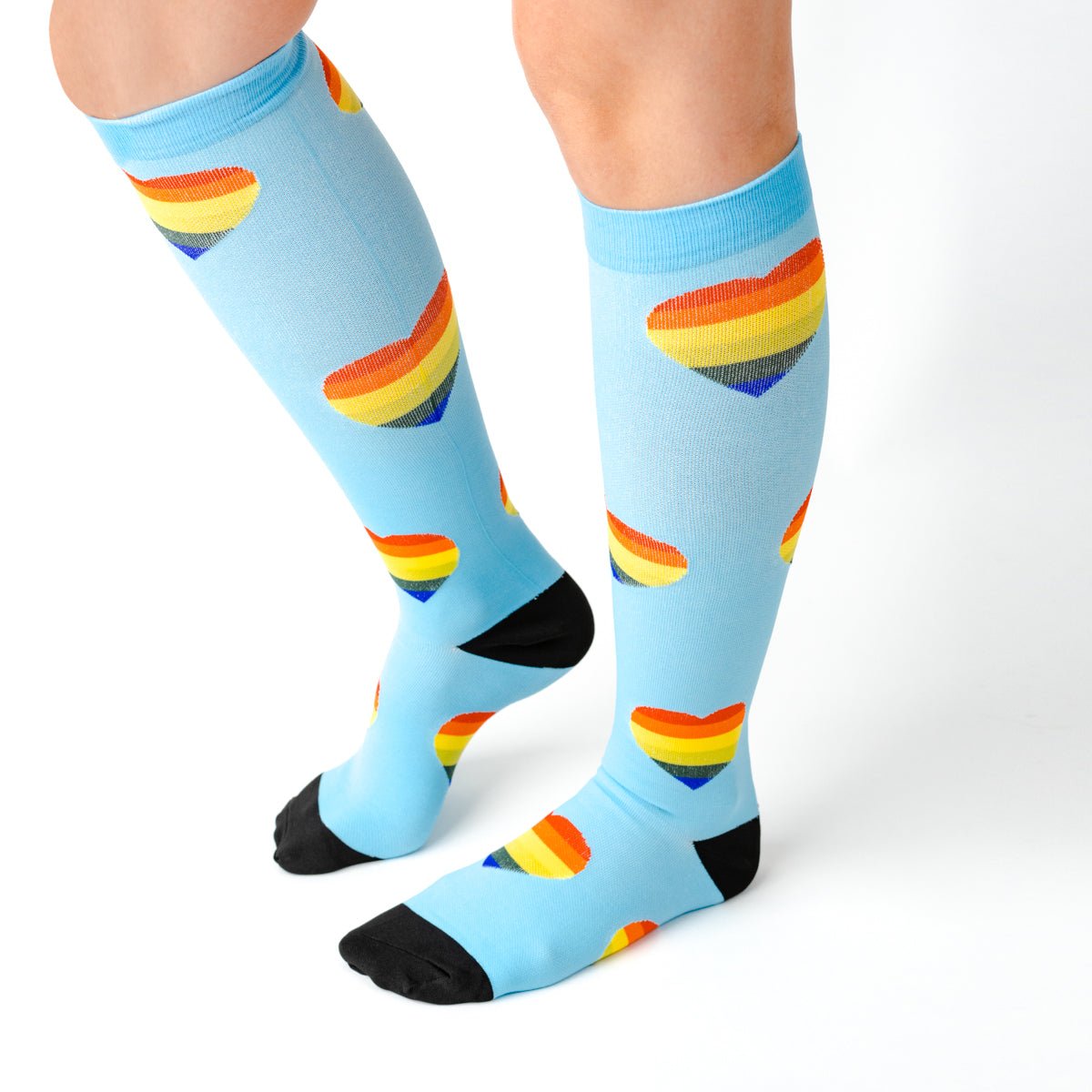 Compression Socks Australia | TheraSocks Knee High | Happy Hearts ...