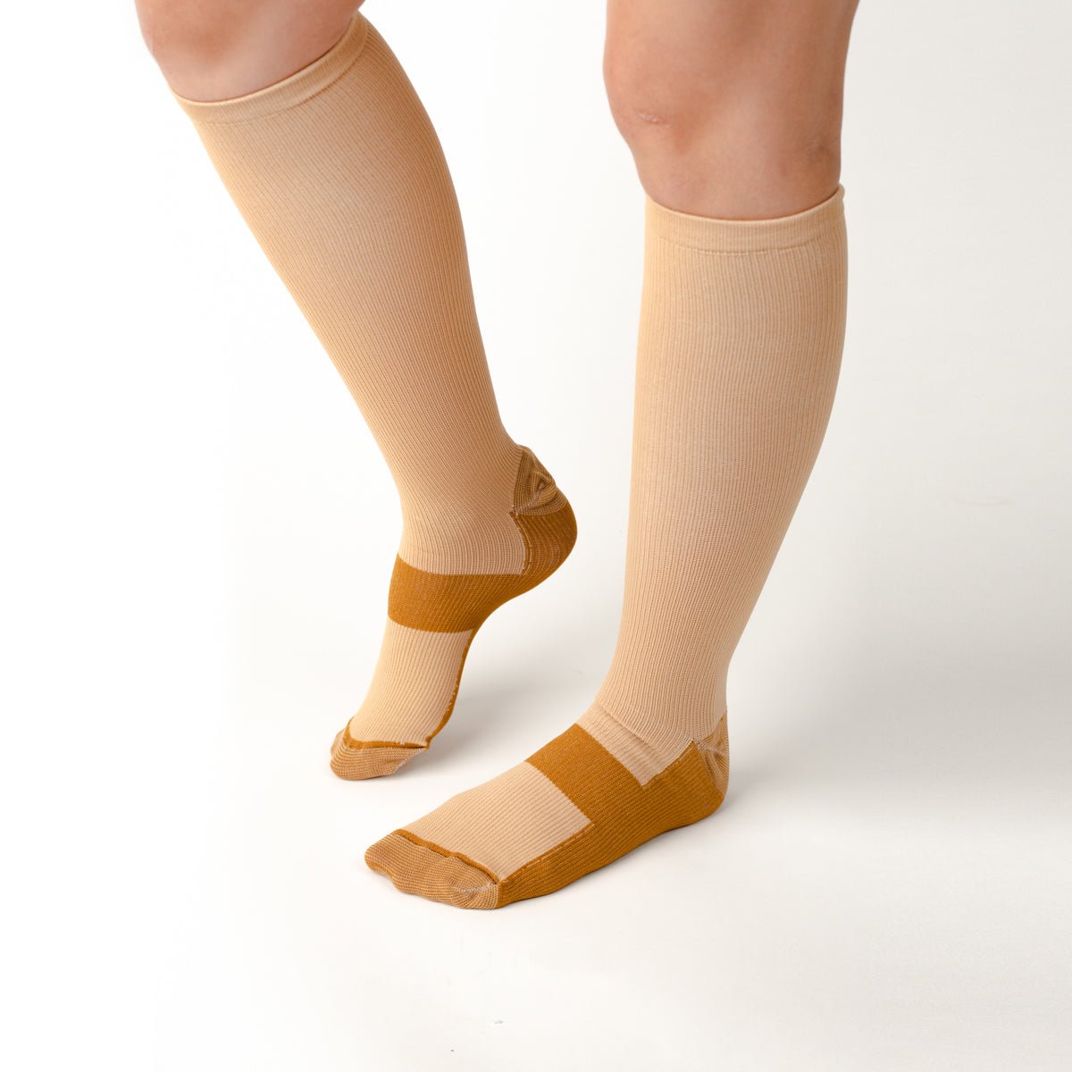 Copper-Infused Natural Beige Compression Socks | TheraWear
