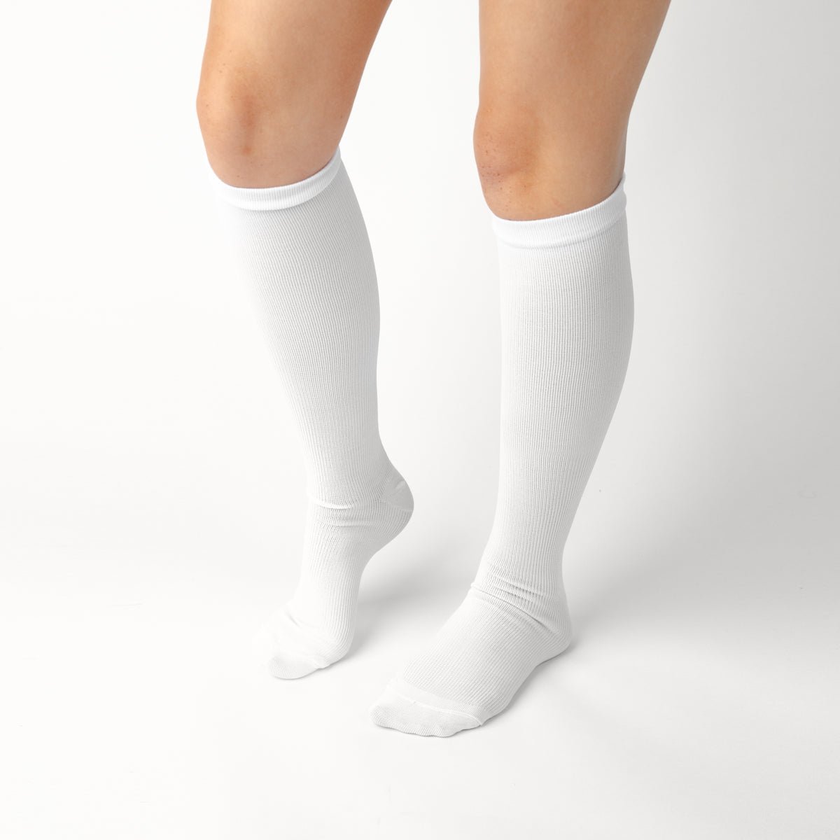 White Knee-High Compression Socks | TheraWear